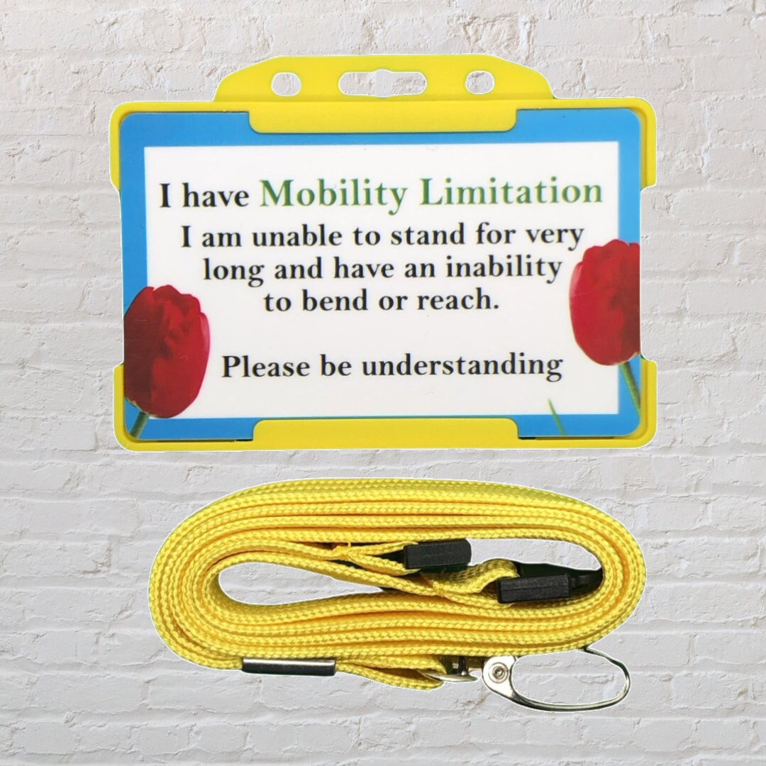 Mobility Limitation Disability ID Card and Lanyard - Etsy