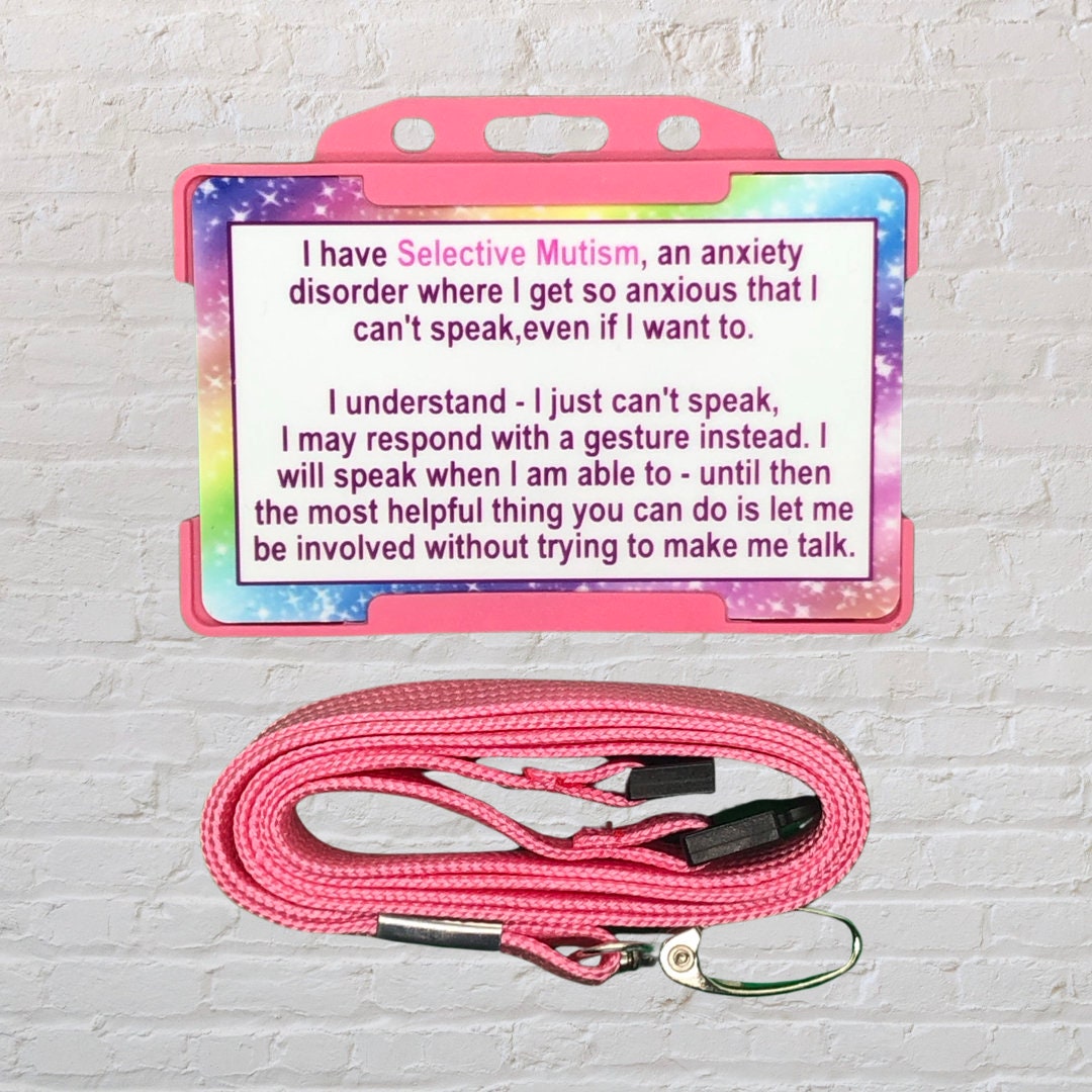 Selective Mutism Awareness- ID Card and Lanyard - Etsy
