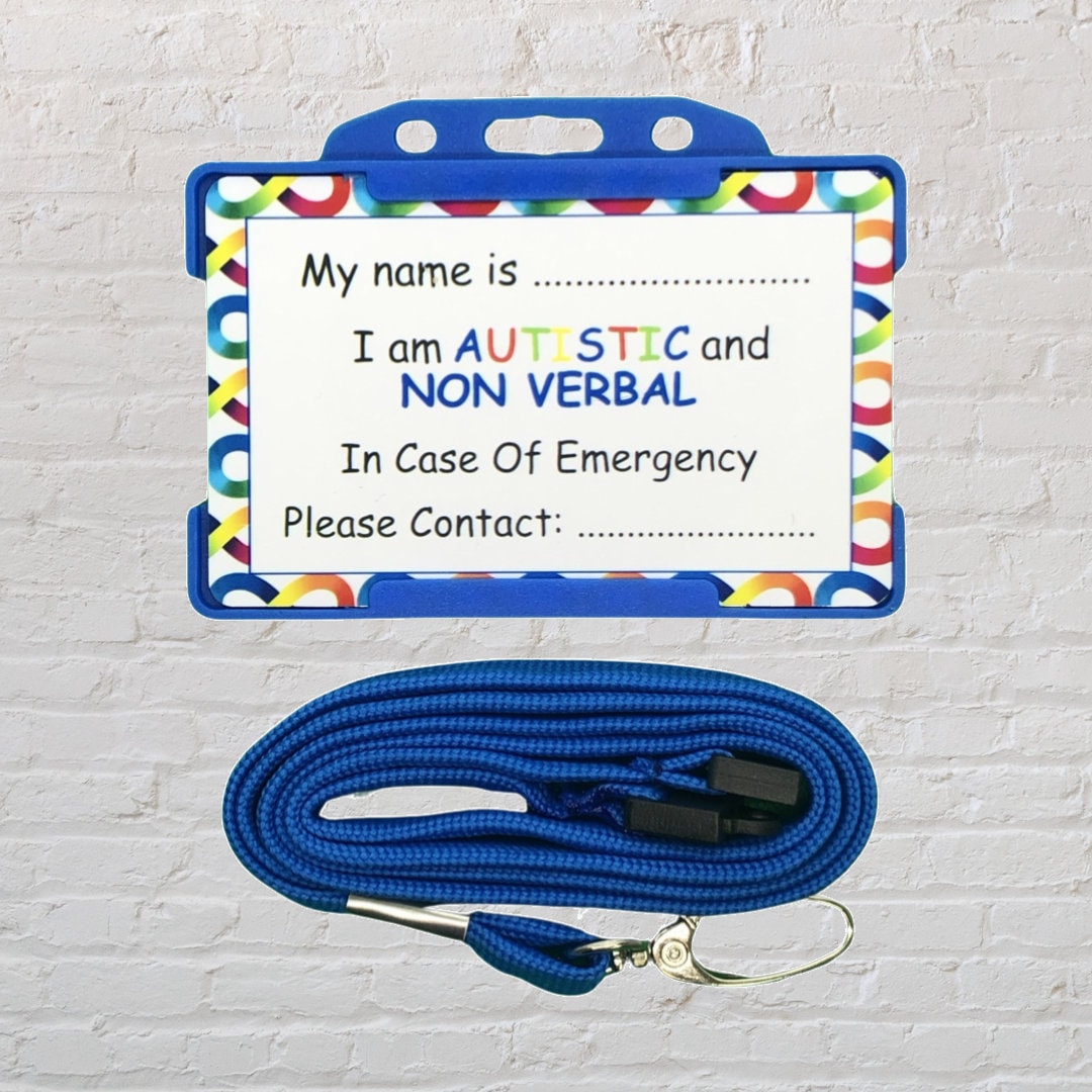 Personalised I Am Autistic and Non Verbal - Hidden Disability Autism ...