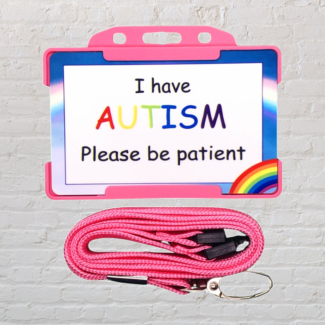 Autism Awareness Card & Lanyard - 10 Colours Available - Etsy