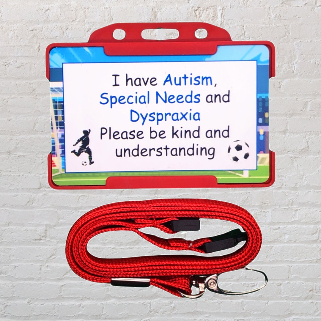 Autism Awareness Disability ID Card and Lanyard - Etsy