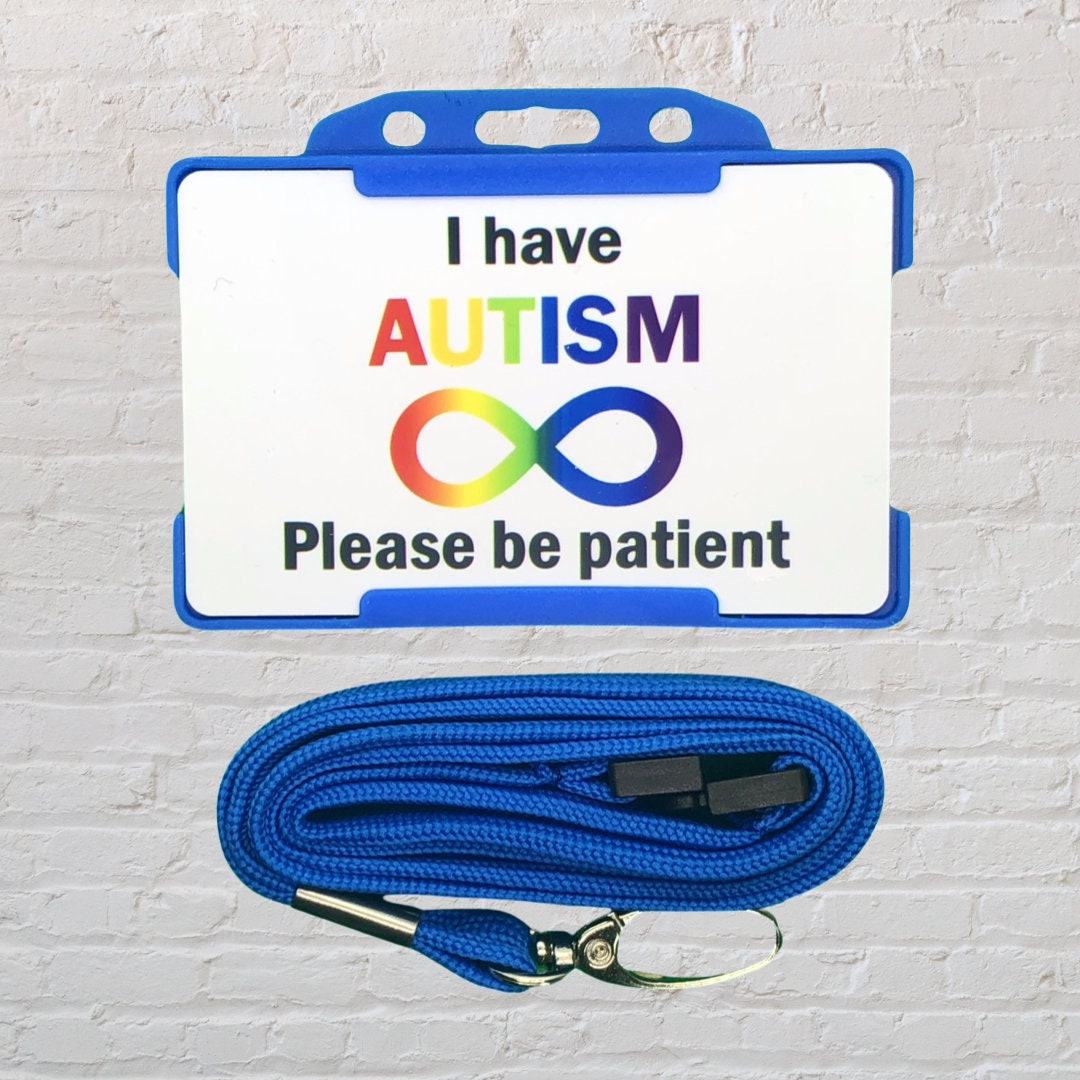 Autism Awareness Disability ID Card and Lanyard - Etsy