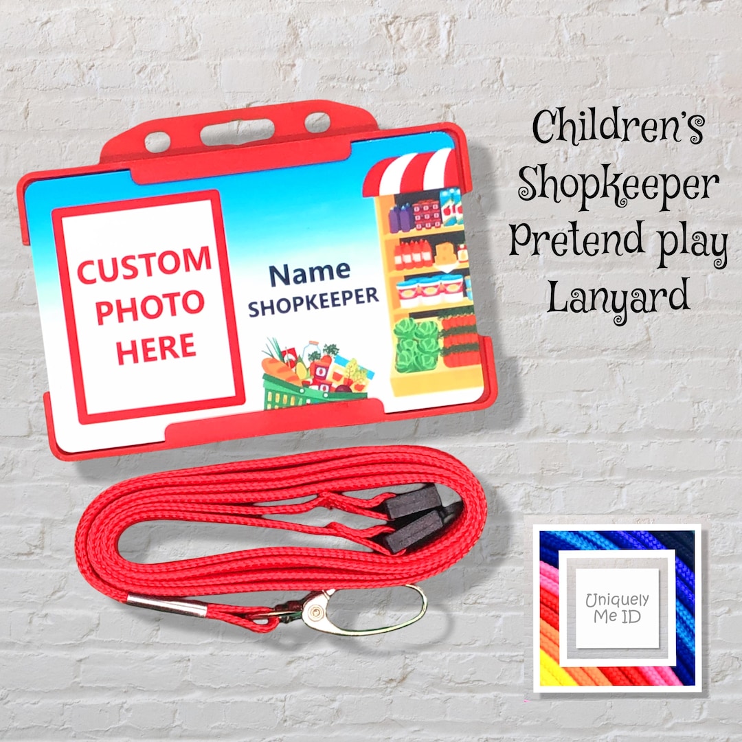 Children’s Shopkeeper Roleplay Card Personalised Photo Novelty Pretend ...