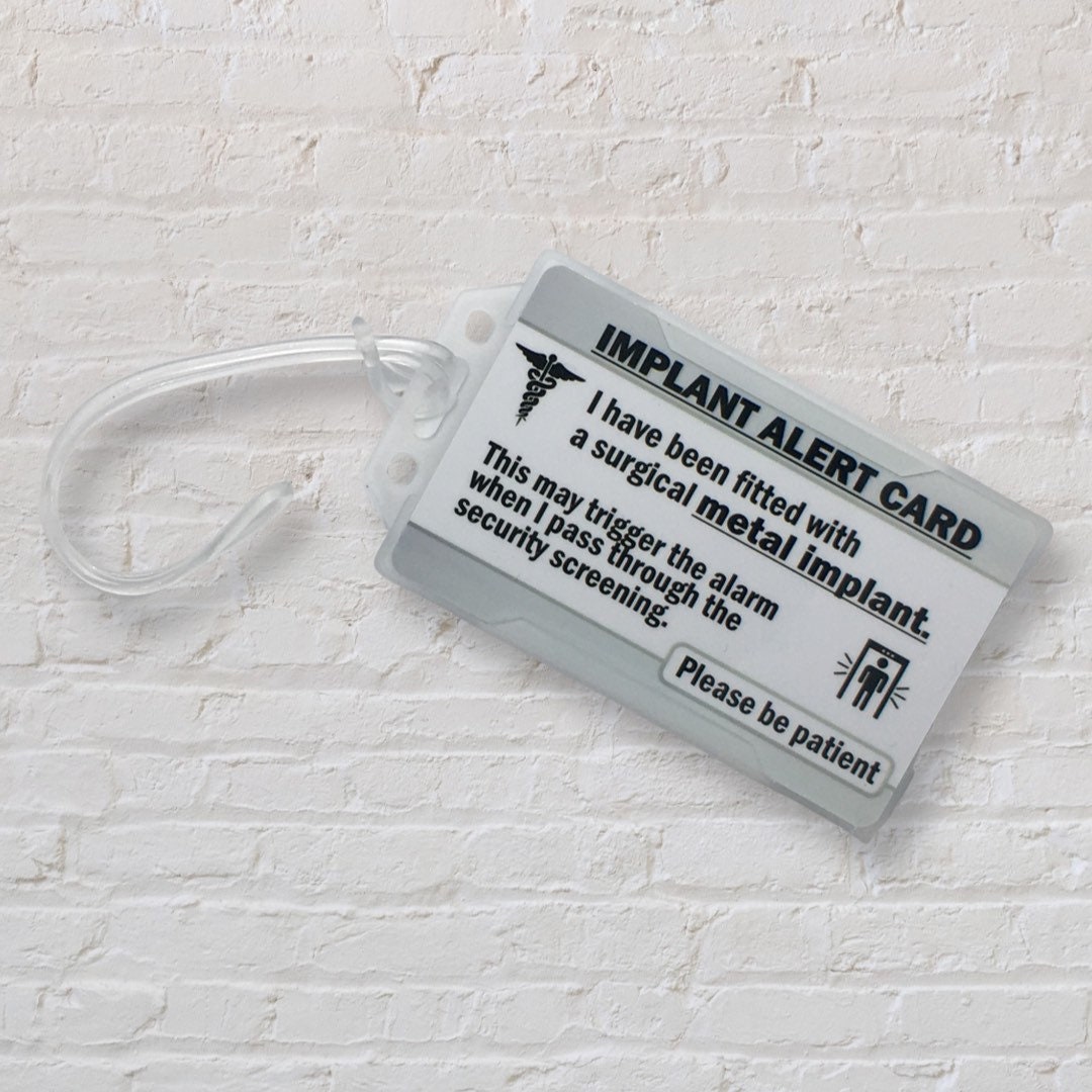Hidden Health Condition Surgical Metal Implant Alert Card - Etsy