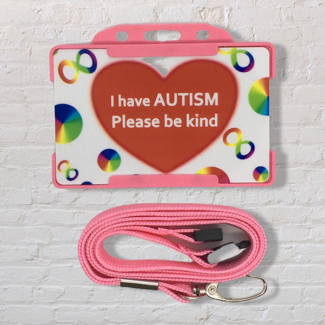 Autism Awareness Card & Lanyard - 10 Colours Available - Etsy UK