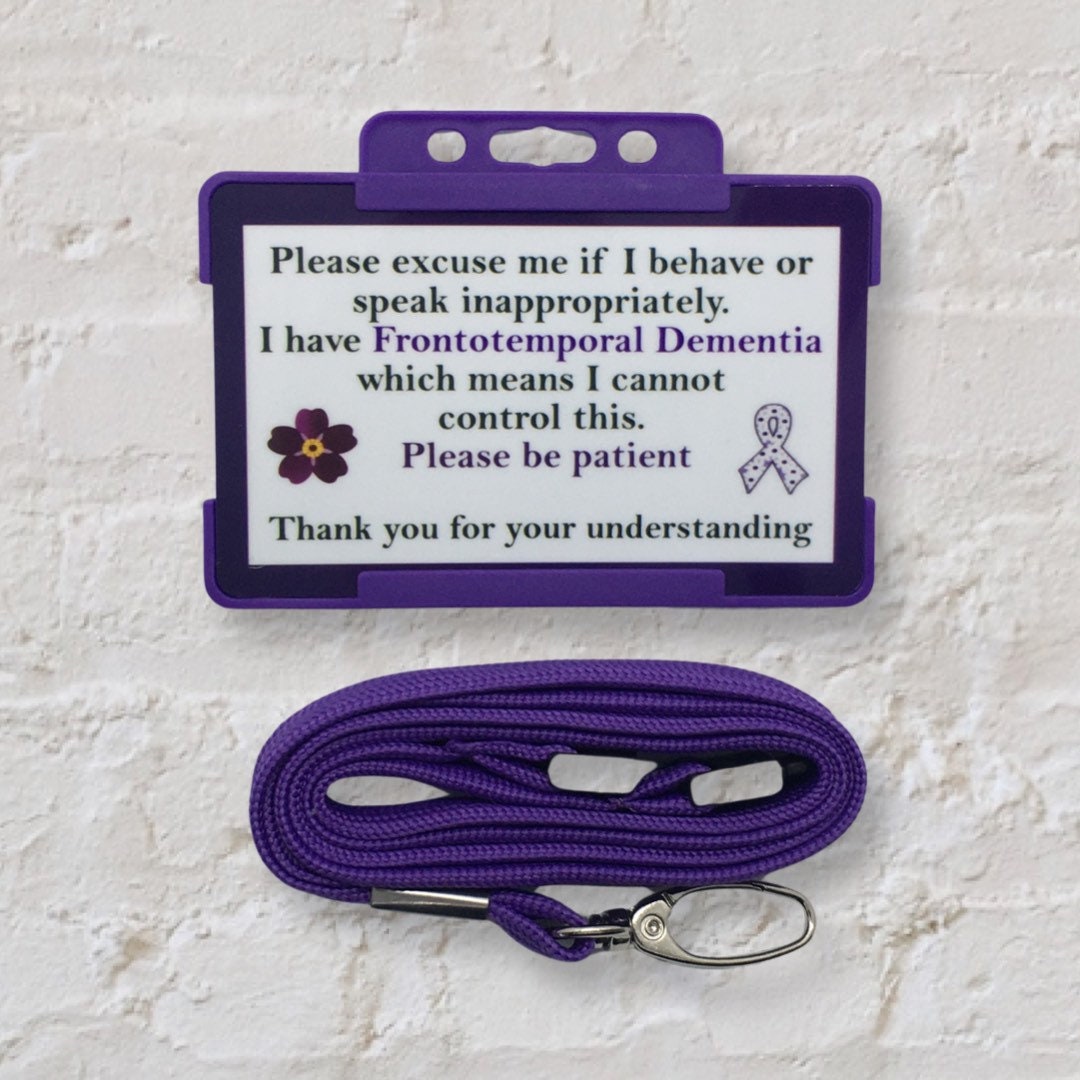 I Have Frontotemporal Dementia Disability Awareness ID Card & - Etsy