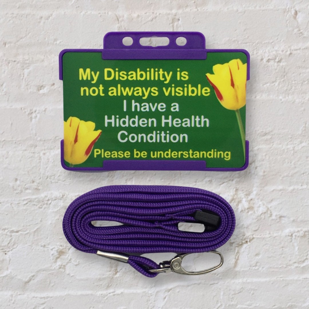 Hidden Health Condition Disability ID Card and Lanyard - Etsy