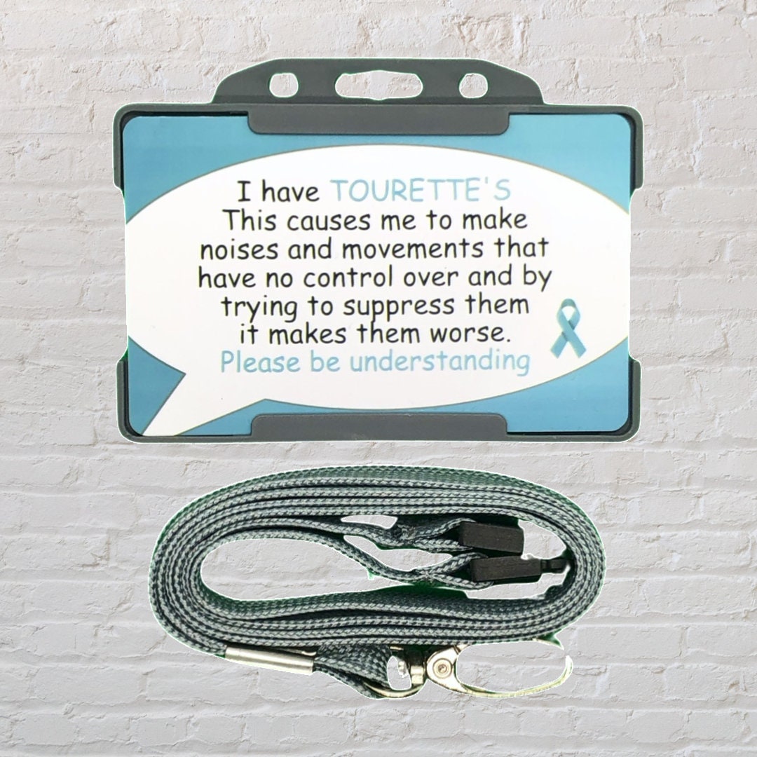 I Have Tourette’s Awareness ID Card and Lanyard - Etsy