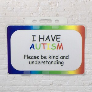 Autism Awareness Double Sided Hidden Disability ID Card and Lanyard - Etsy