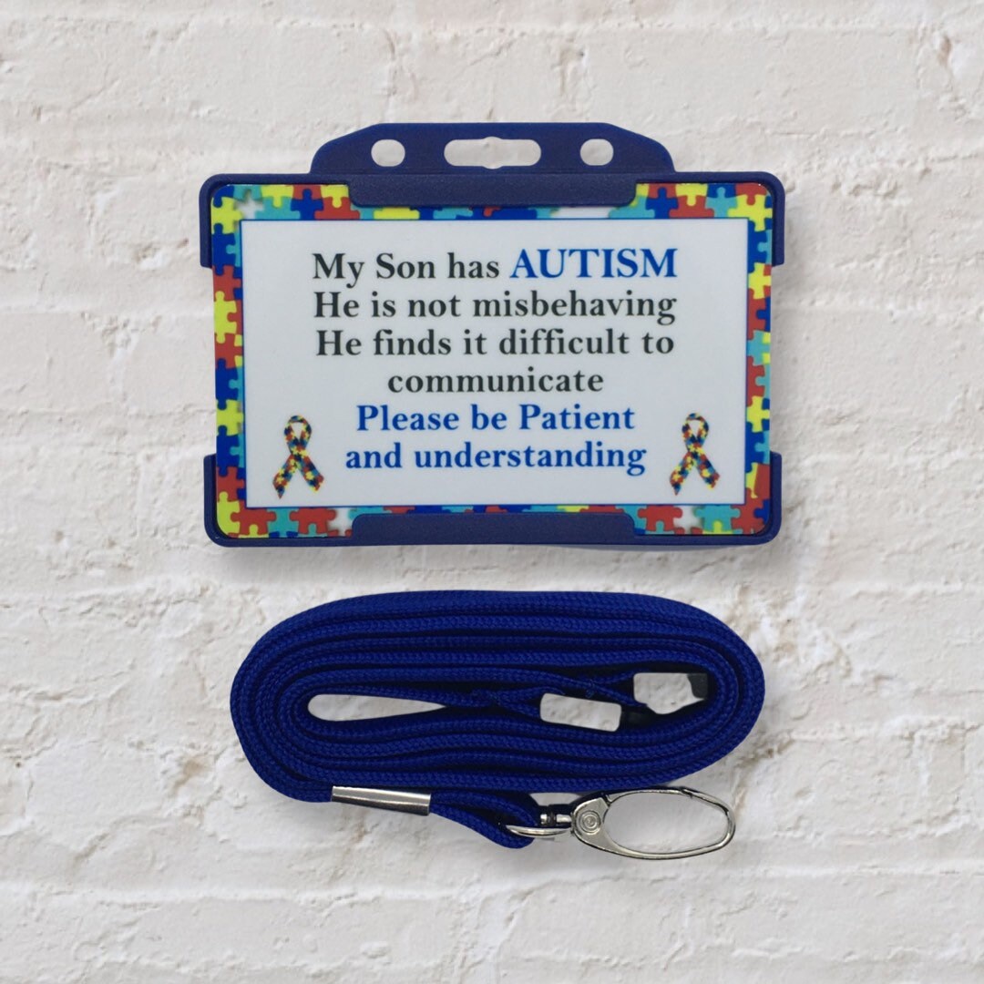 My Son Has Autism - Hidden Disability Autism Awareness ID Card ...