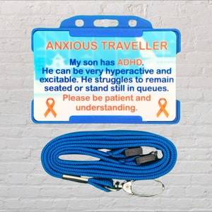 ADHD Awareness Card & Lanyard - 10 Colours Available - Etsy