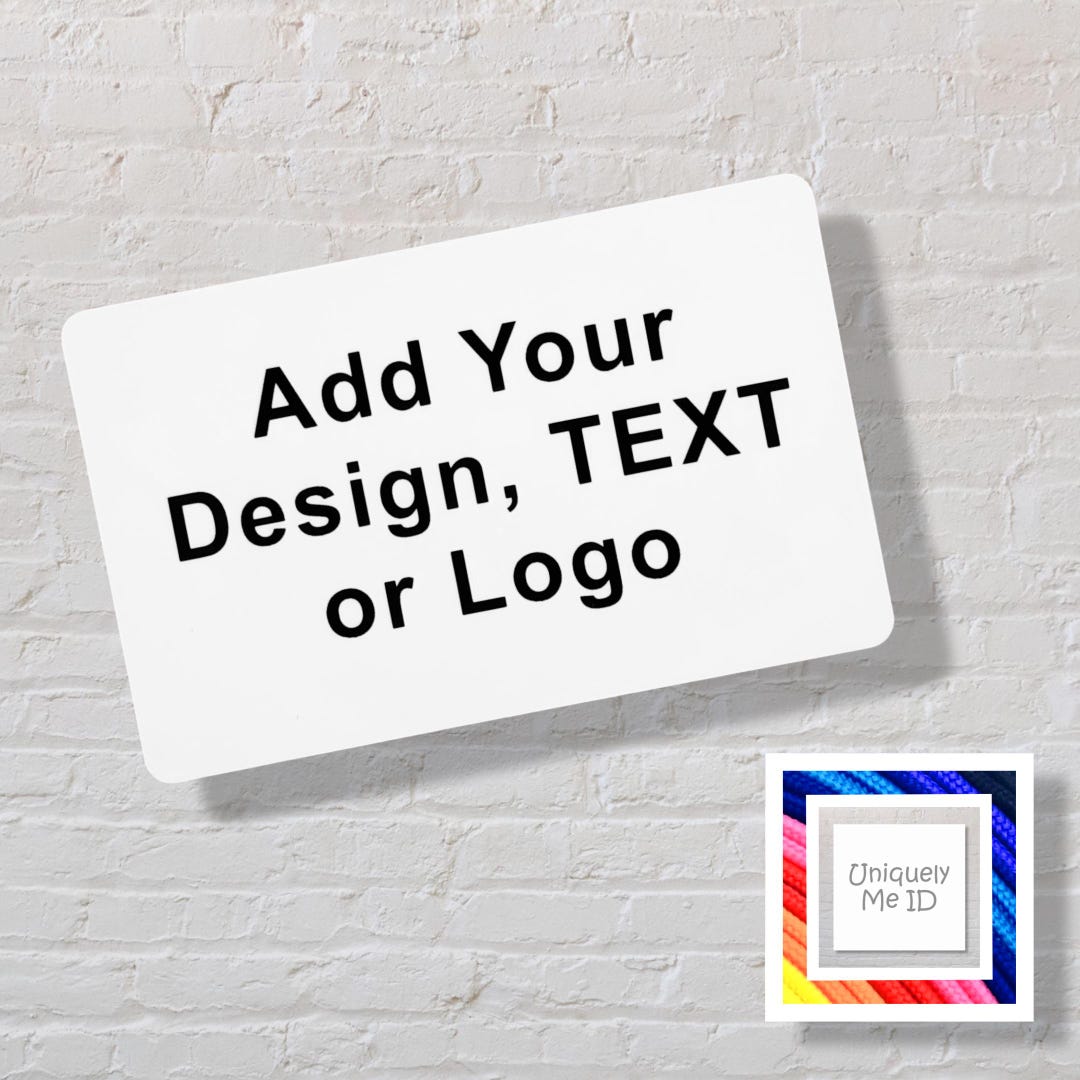 Personalised ID Card Printed With Your Logo/text - Staff - Business ...