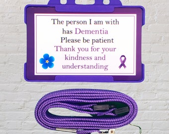 I Have Dementia Please Be Patient Key Chain Keyring Luggage Tag ...