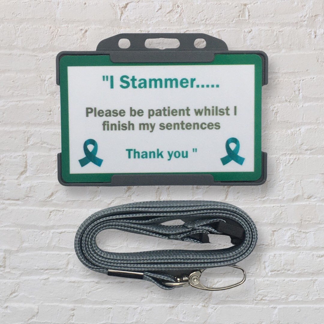 I Stammer - Hidden Disability Awareness ID Card and Lanyard - Etsy