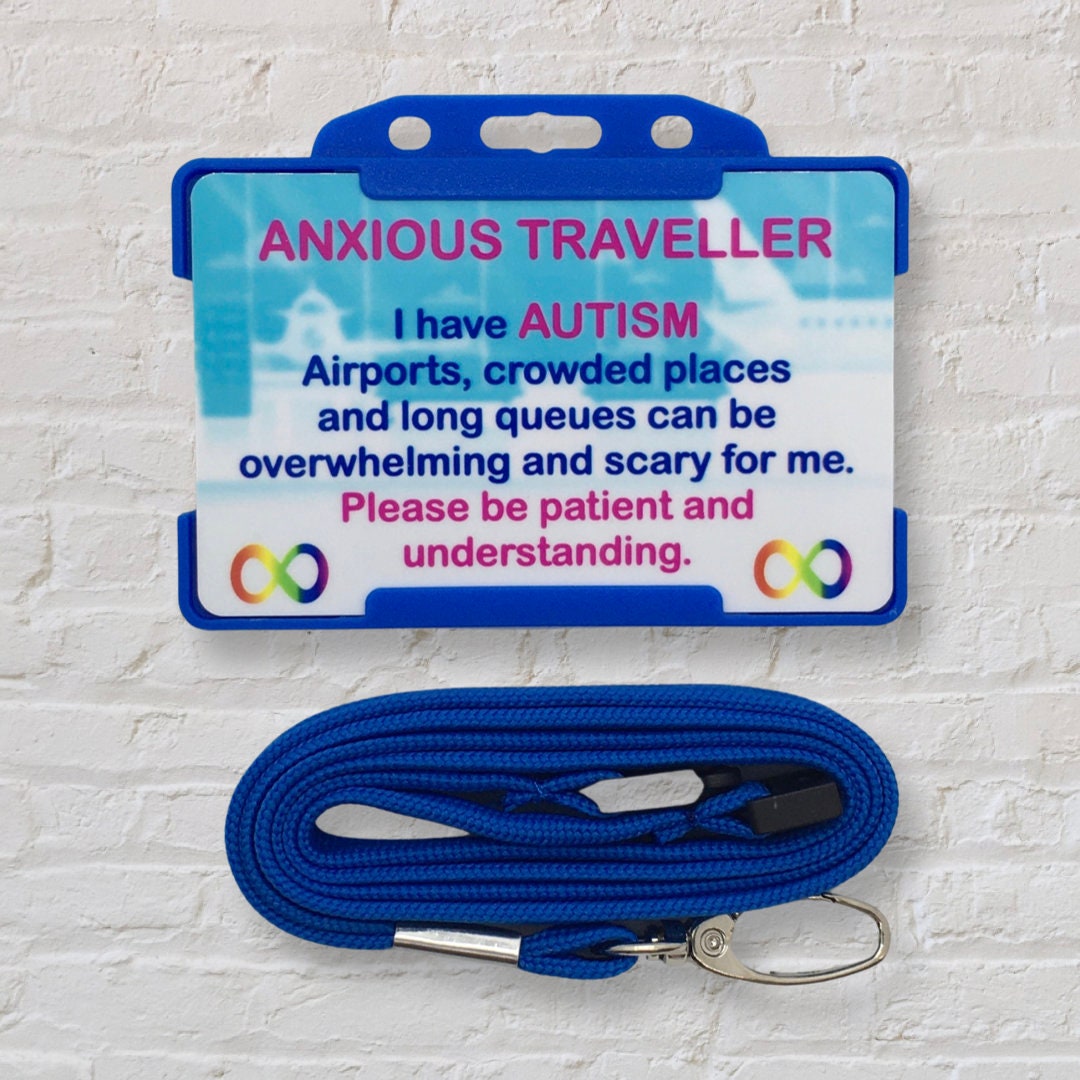 Autism/ Anxiety / Airport / Travel - Awareness ID Card and Lanyard - Etsy