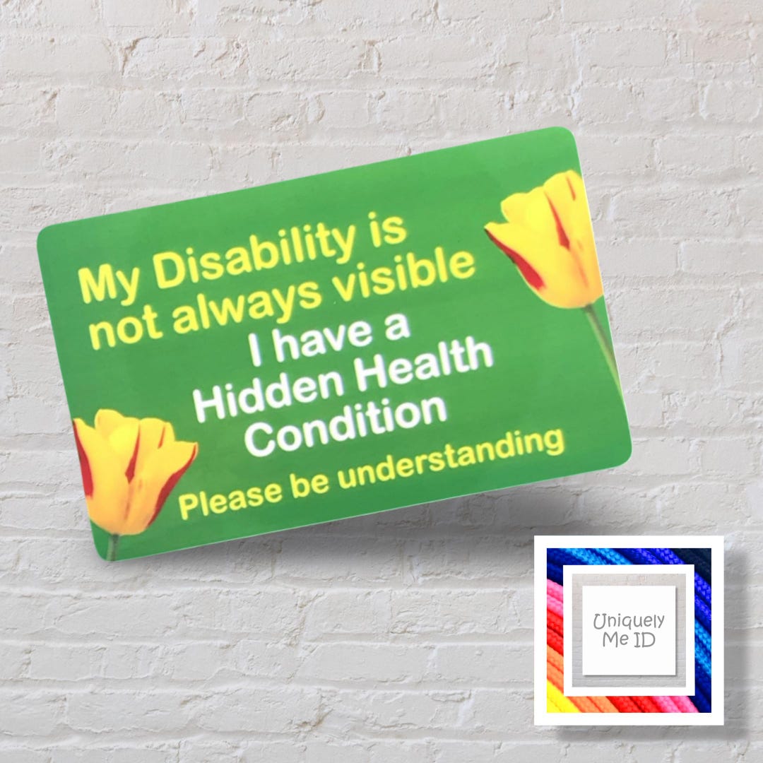 Hidden Disability Awareness ID Card - Etsy