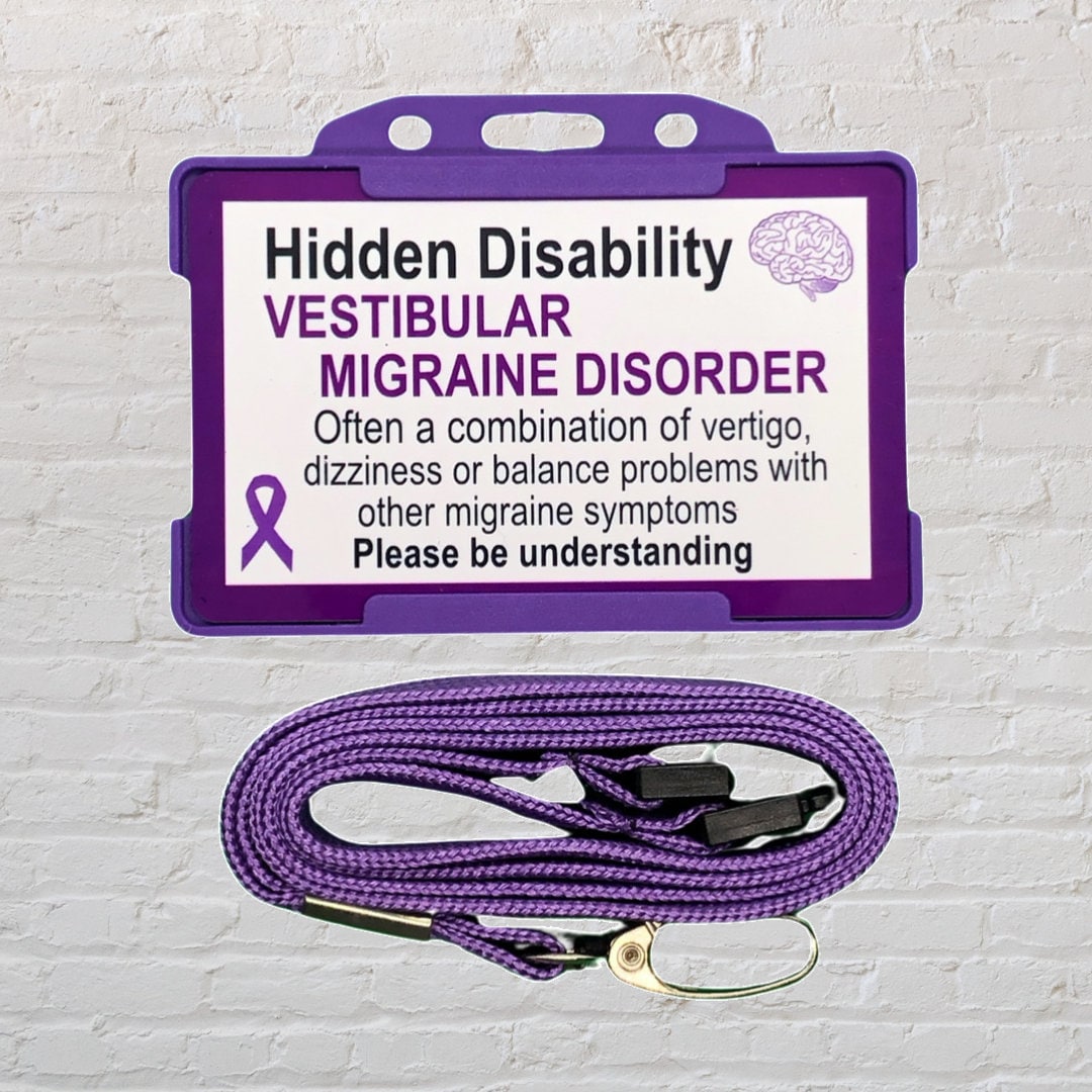 Vestibular Migraine Disorder Hidden Disability Awareness Card and ...