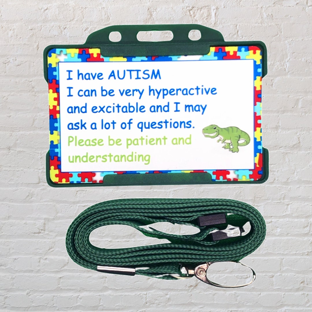 Autism Awareness Card and Lanyard - Etsy Australia