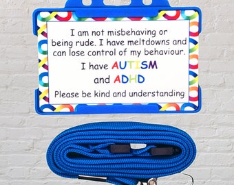ADHD Awareness Card & Lanyard - 10 Colours Available - Etsy