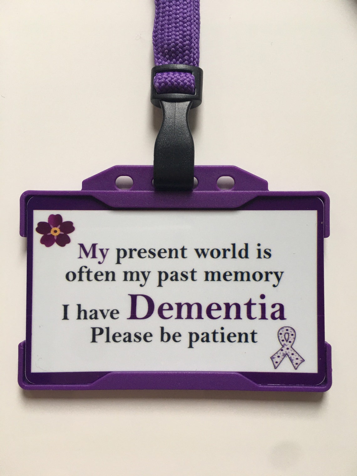 I have Dementia Hidden Disability Awareness ID Card & Lanyard | Etsy