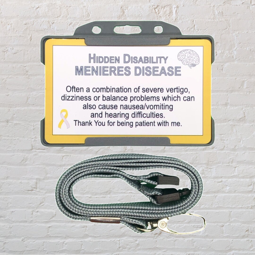 Menieres Disease Hidden Disability Awareness Card and Lanyard - Etsy UK