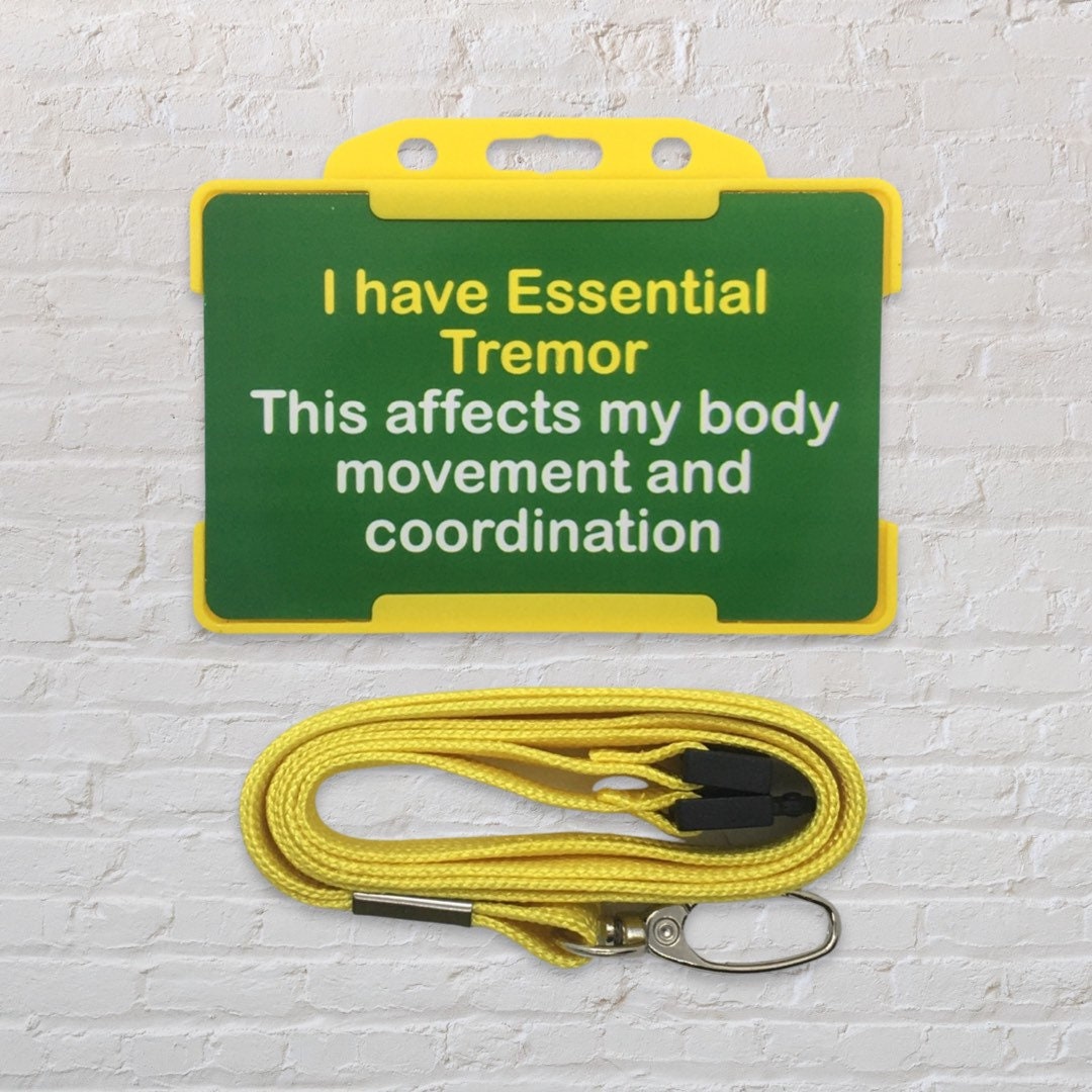 I Have Essential Tremor Disability Awareness Card and Lanyard - Etsy