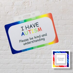 Autism Awareness Double Sided Hidden Disability ID Card and Lanyard - Etsy