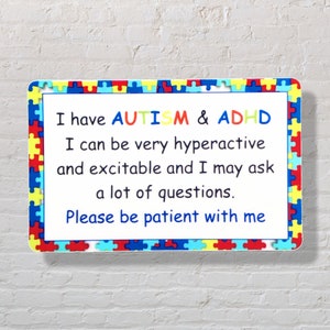 Autism & ADHD Awareness Card - Etsy