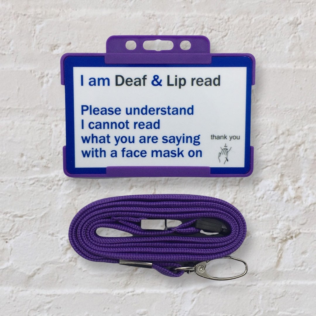 Deaf Awareness / Hidden Health Condition Card and Lanyard - Etsy