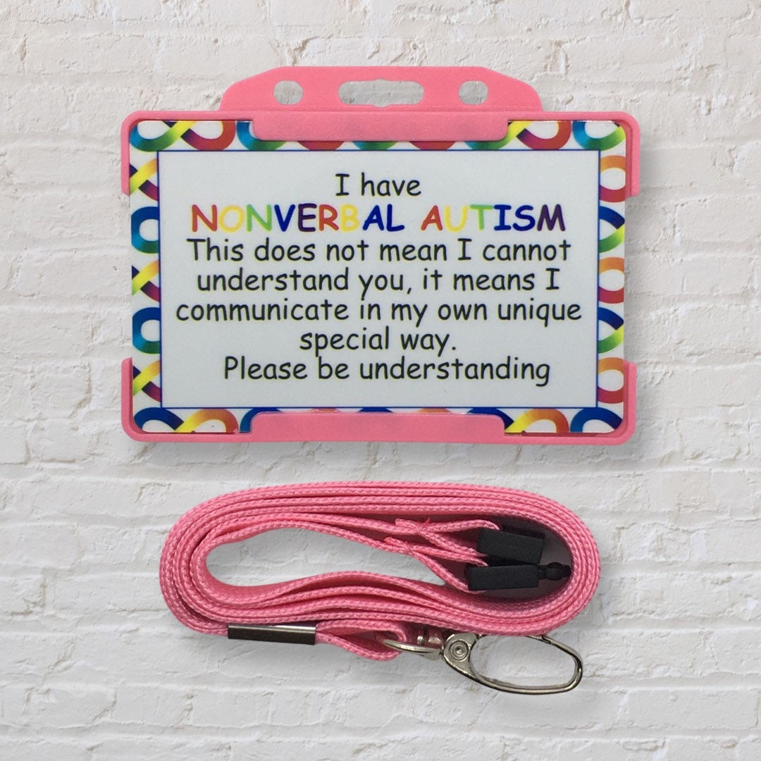 I Have Nonverbal Autism Hidden Disability Autism Awareness - Etsy