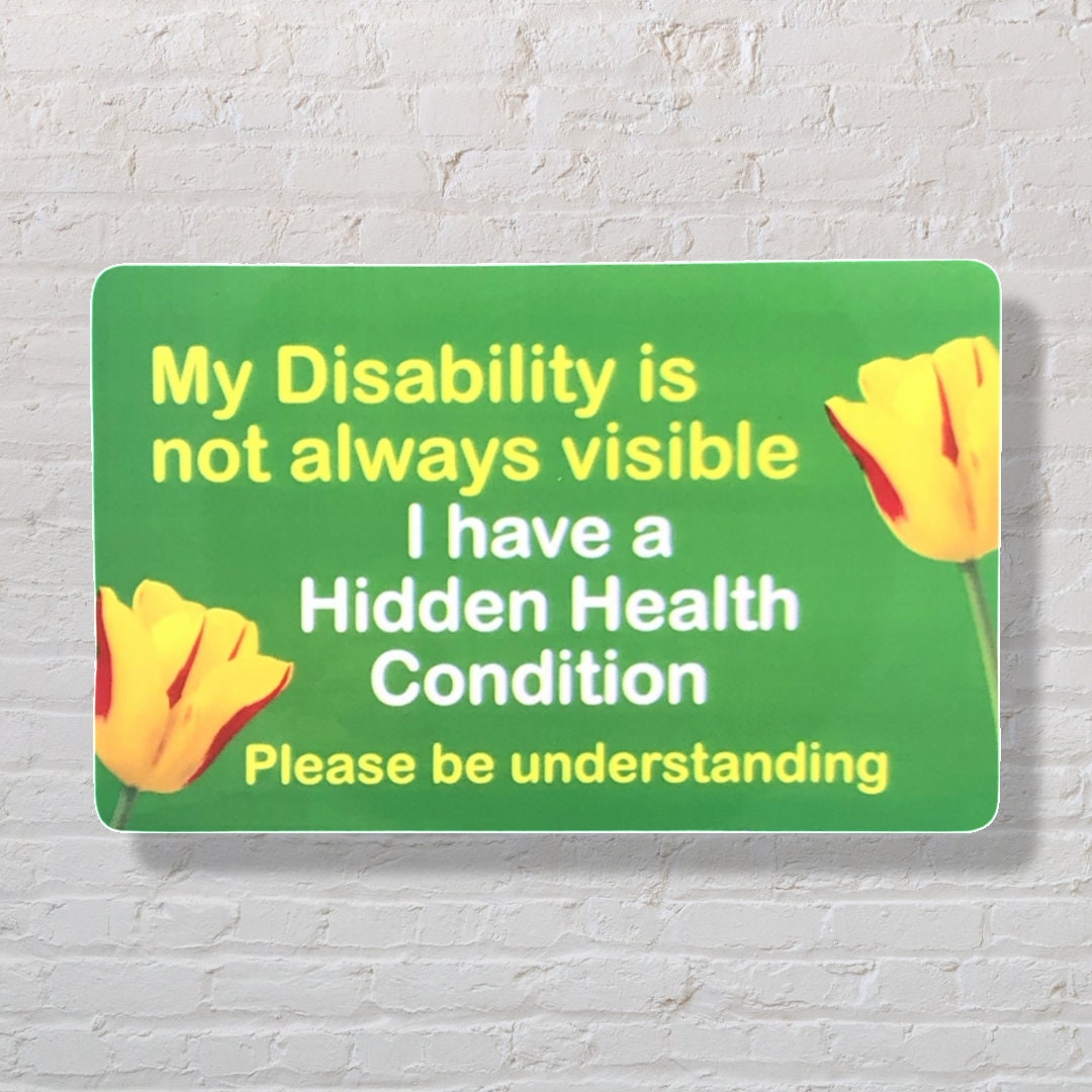 Hidden Disability Awareness ID Card - Etsy