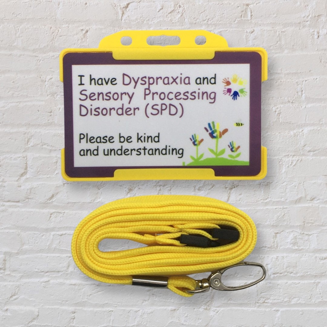 I Have Dyspraxia and Sensory Processing Disorder Disability ID Card and ...