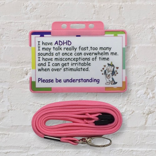 ADHD Awareness / Acceptance I Have ADHD Disability ID Card - Etsy UK