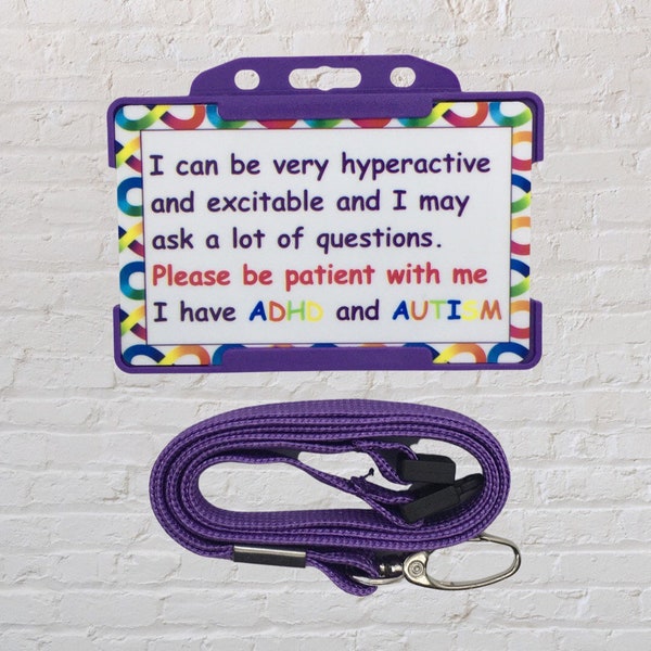Adhd and Autism Lanyard - Etsy