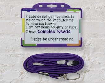 Autism Awareness Disability ID Card and Lanyard - Etsy