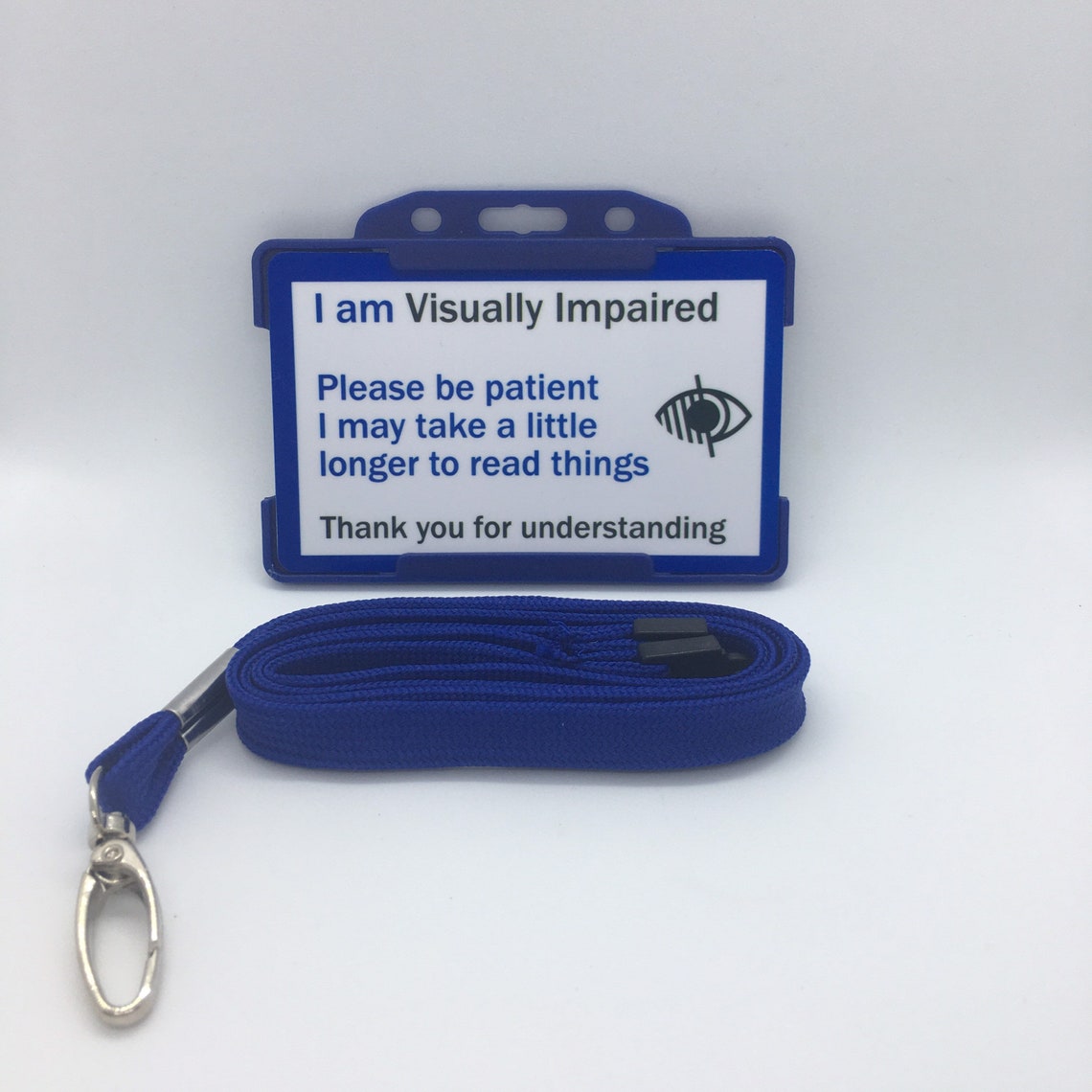 I Am Visually Impaired Disability Awareness ID Card and - Etsy UK