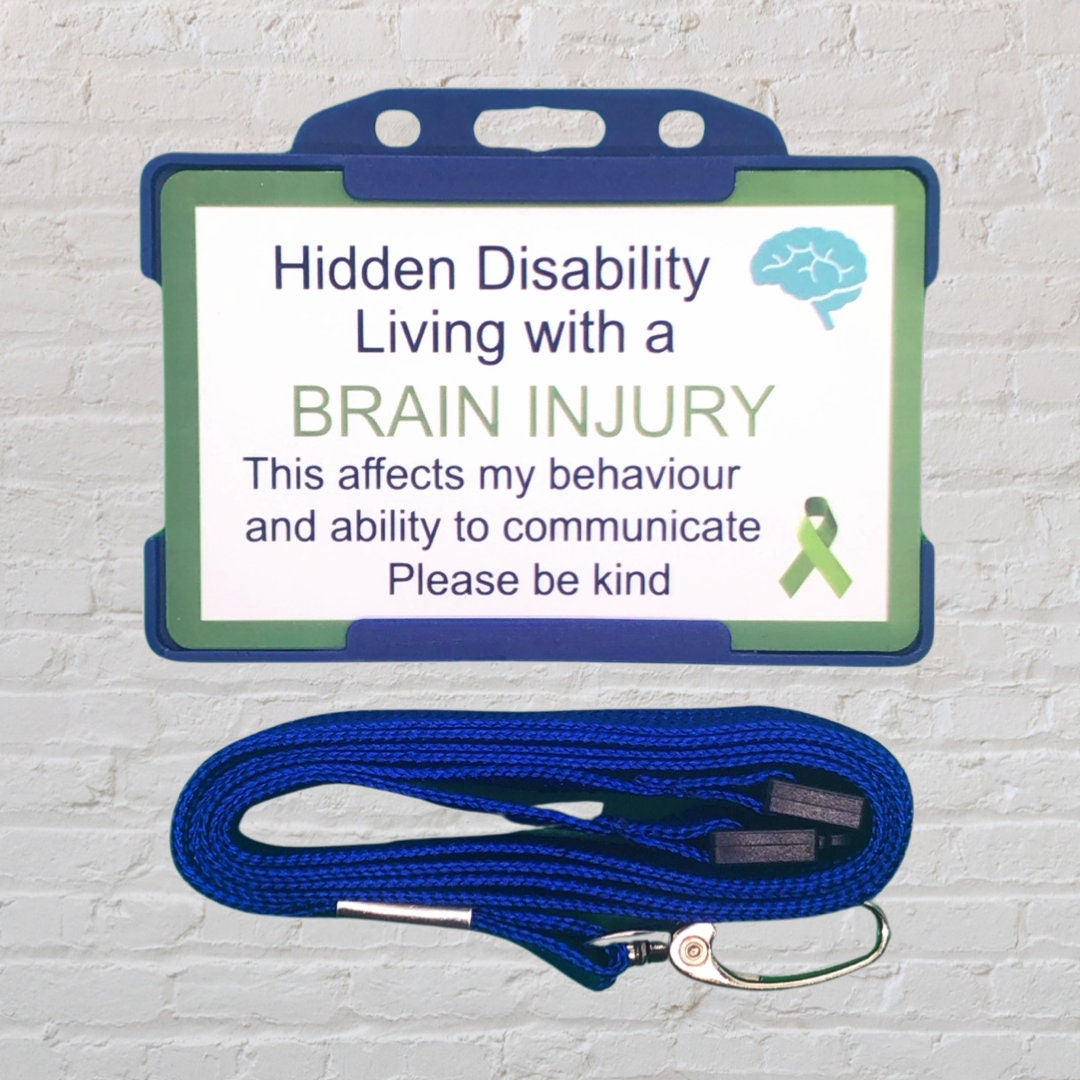 Brain Injury Awareness - Hidden Disability ID Awareness Card and ...