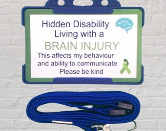 Hidden Health Condition Disability Card and Lanyard - Etsy