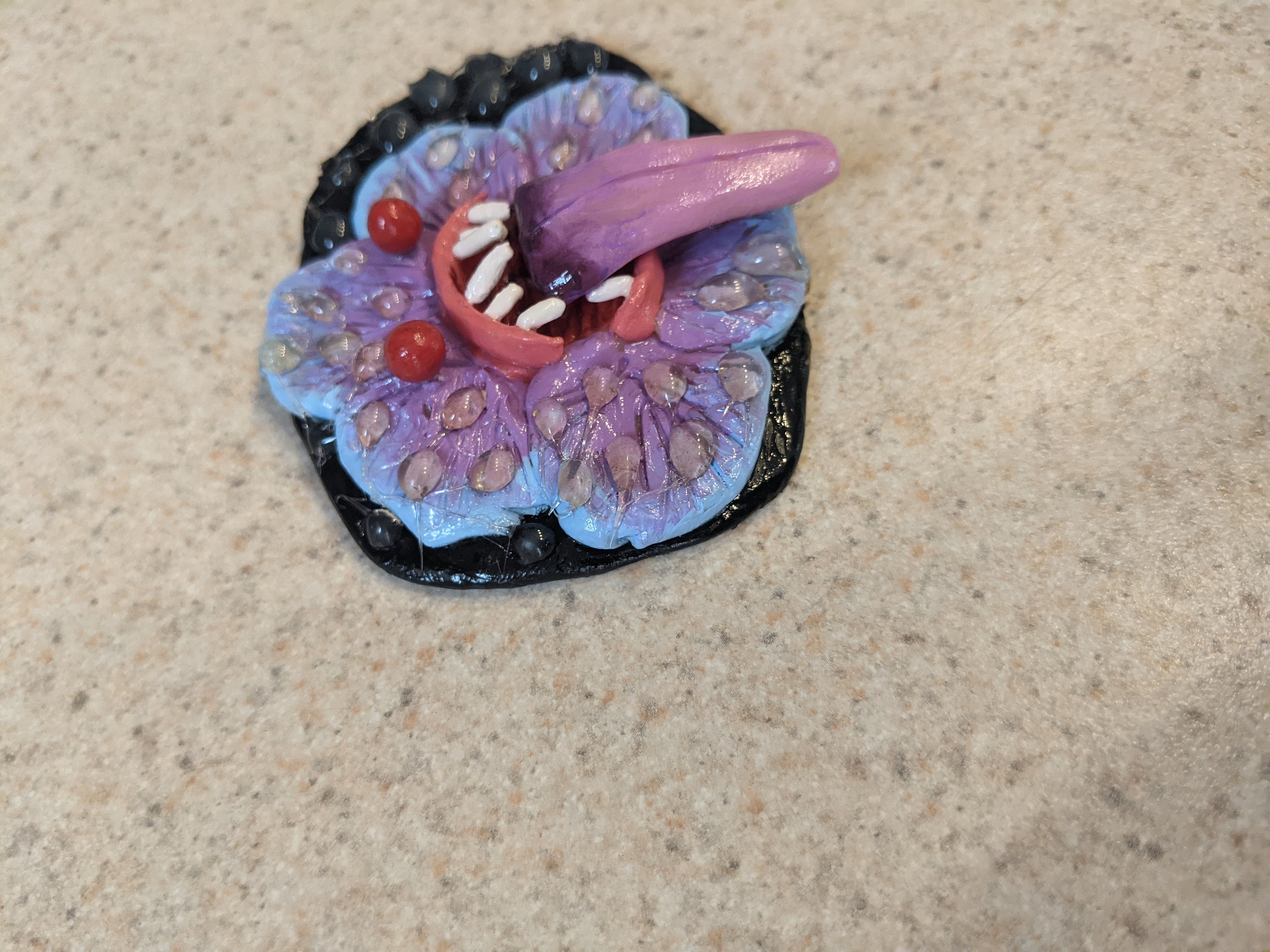 Horror Flower Clay Flower Clay Sculptures Flowers - Etsy