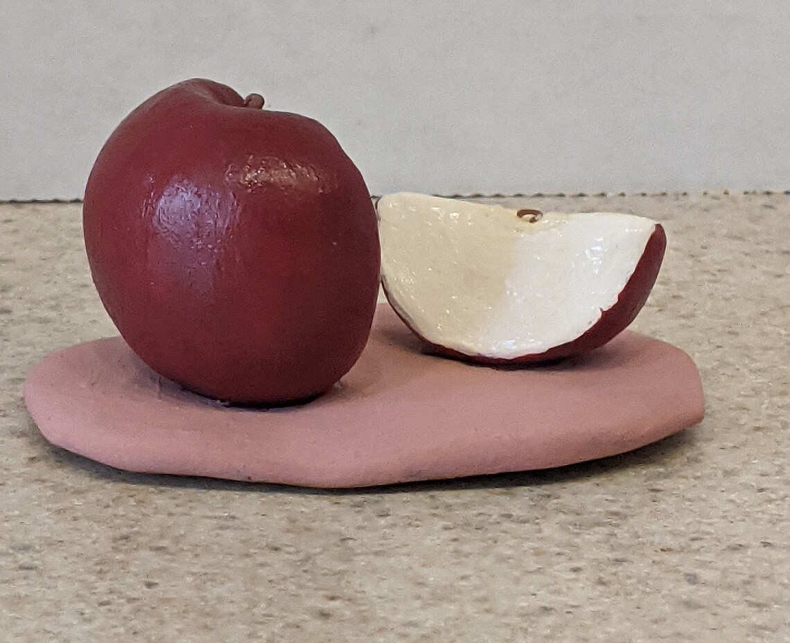 Clay Apple Realistic Apple Red Apple Green Apple Clay - Etsy