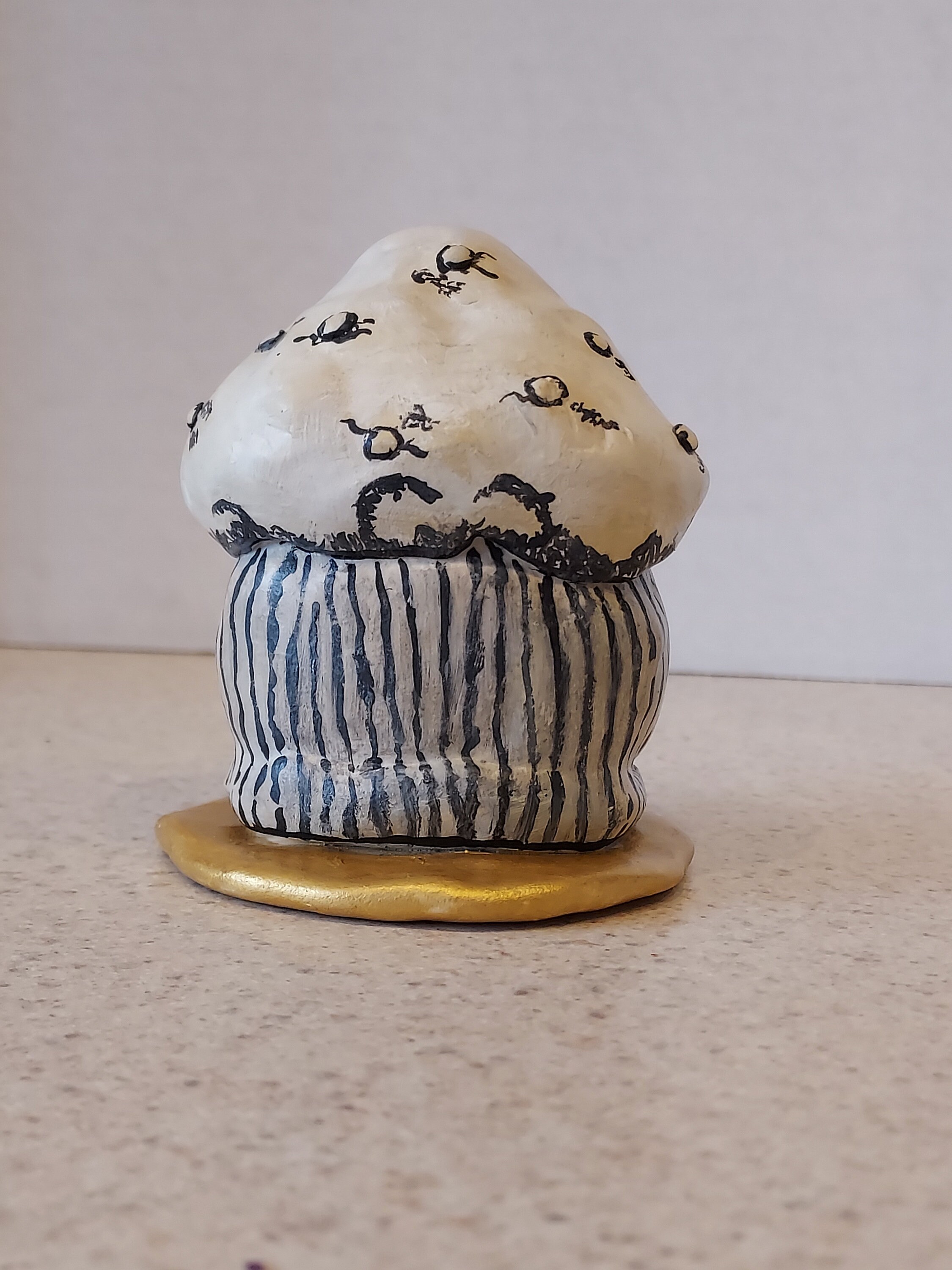 Scary Muffin Clay Muffin Clay Sculptures Creepy Muffin - Etsy