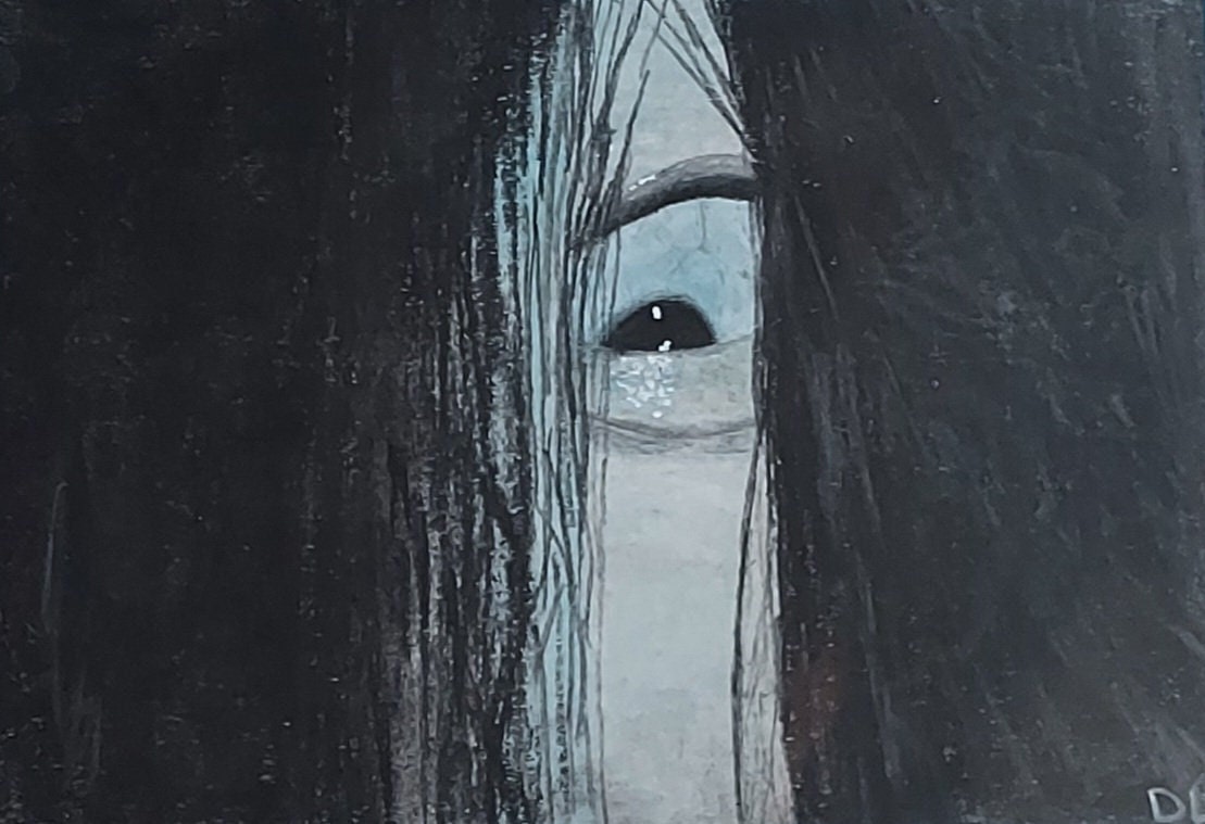 The Grudge, Horror Pastel Art 7 X 4 3/4 unframed the Grudge, Dead Girl ...