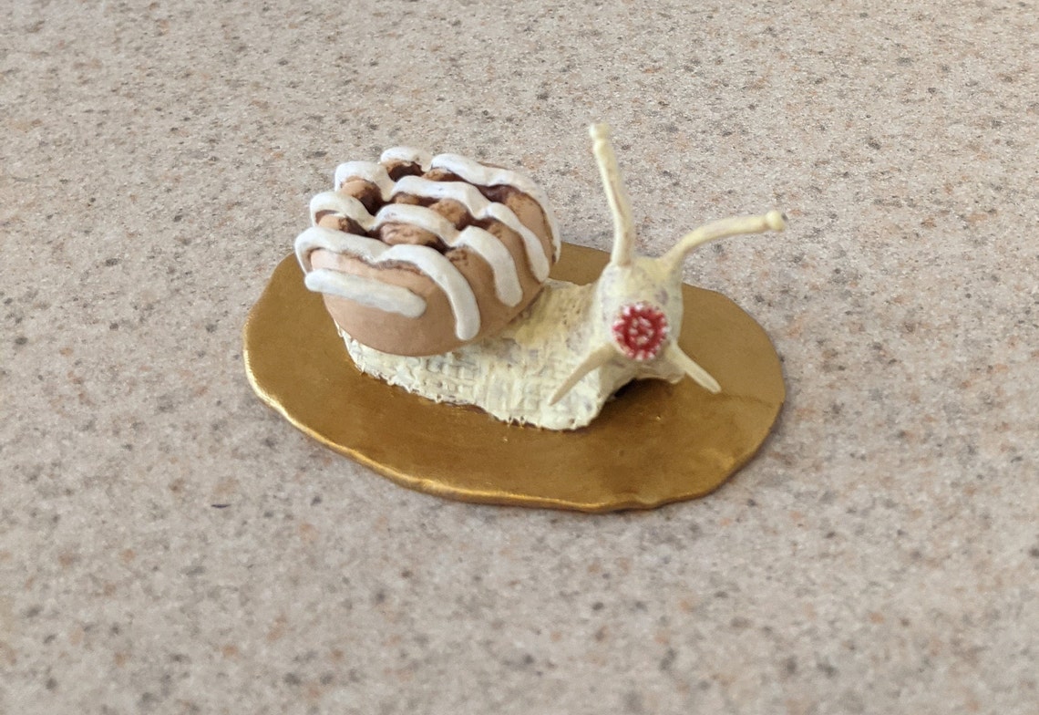 Cinnamon Roll Snail, Clay Snail, Scary Snail, Realistic Snail, Clay ...