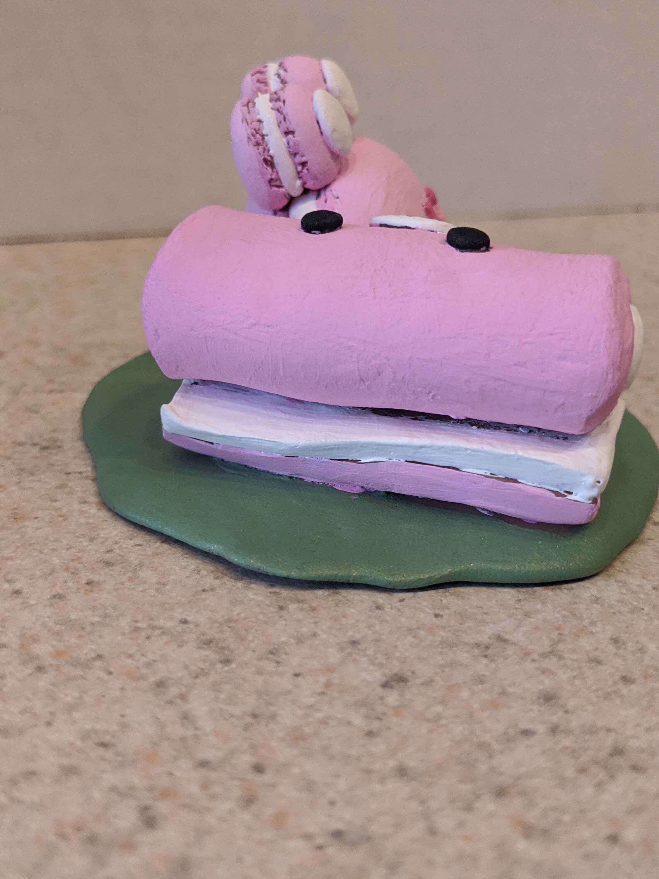 Clay Cake Roll With Macaroon Cute Dessert Clay Food Clay - Etsy