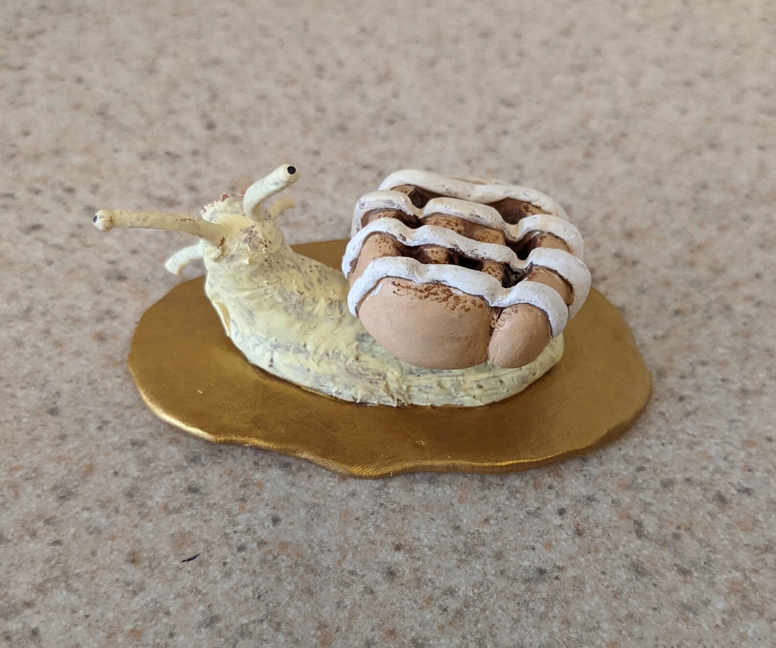 Cinnamon Roll Snail, Clay Snail, Scary Snail, Realistic Snail, Clay ...