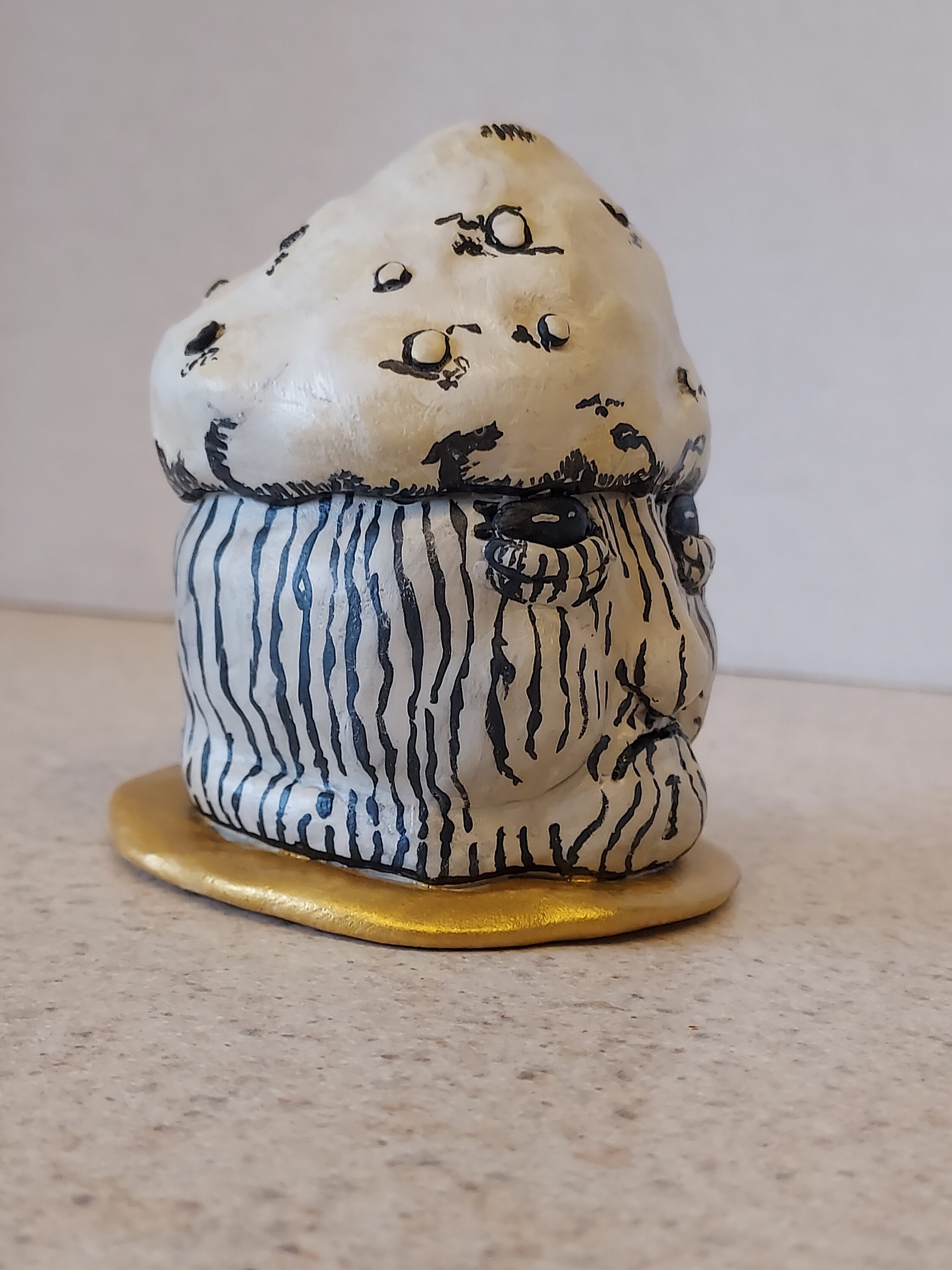 Scary Muffin Clay Muffin Clay Sculptures Creepy Muffin - Etsy