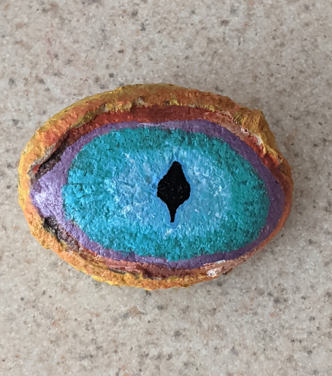 Painted Rock, Dragon Eye, Rock Painting, Painted Rocks, Dragons - Etsy