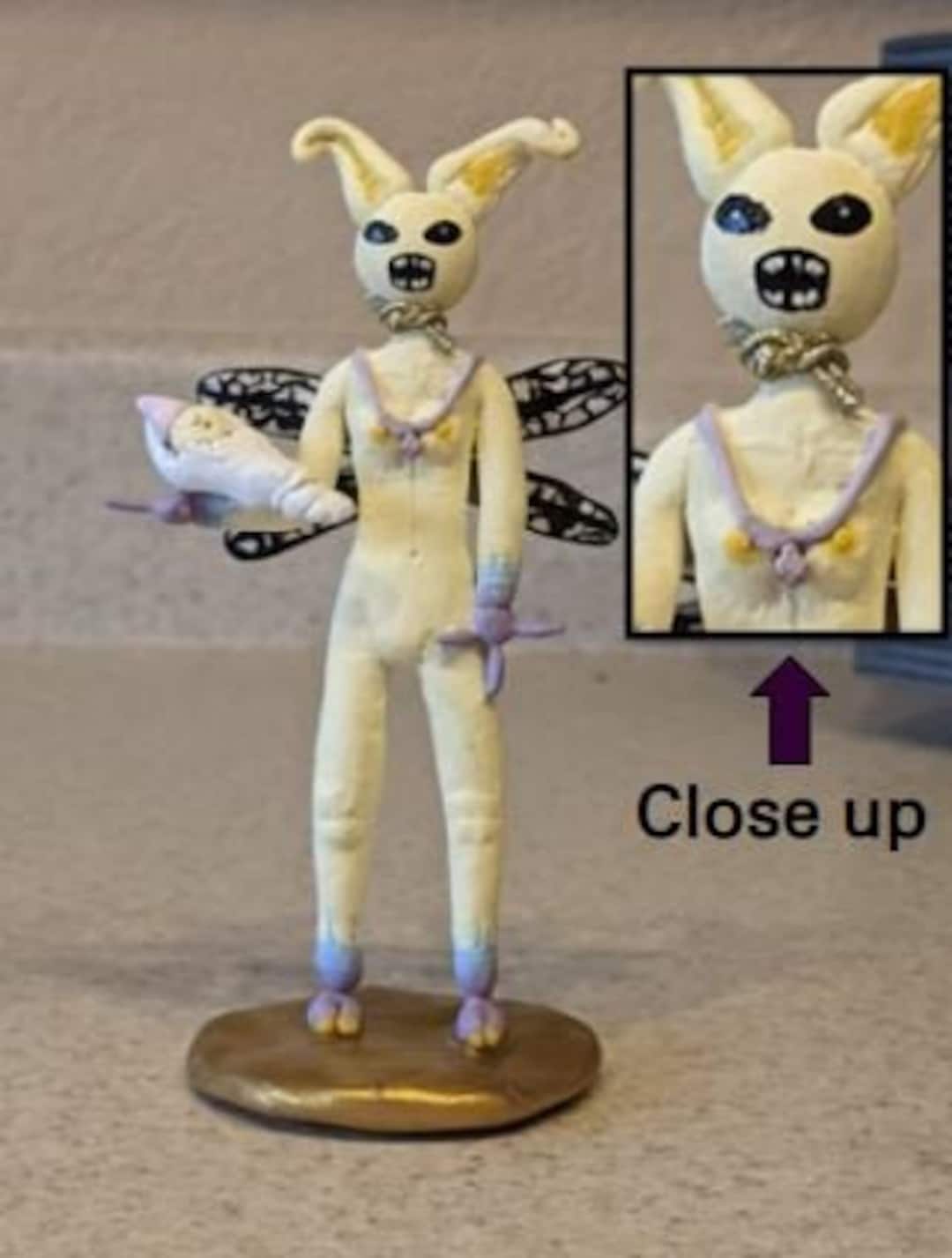 Female Goblin Pixie, Clay Pixie, Goblin Pixies, Scary Sculptures - Etsy