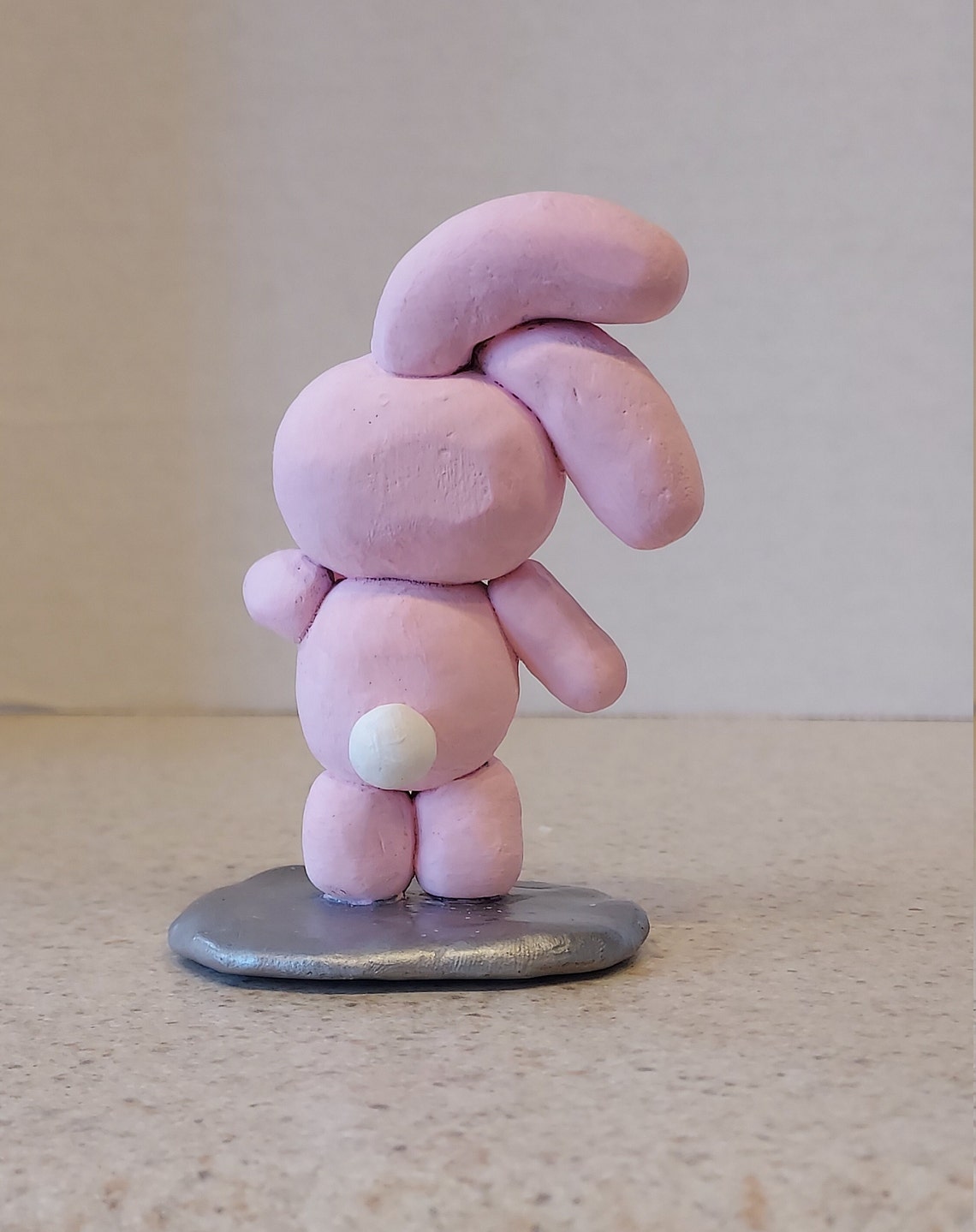 Cute Pink Bunny, Clay Sculptures, Pink Bunny, Bunny Blowing Bubbles ...