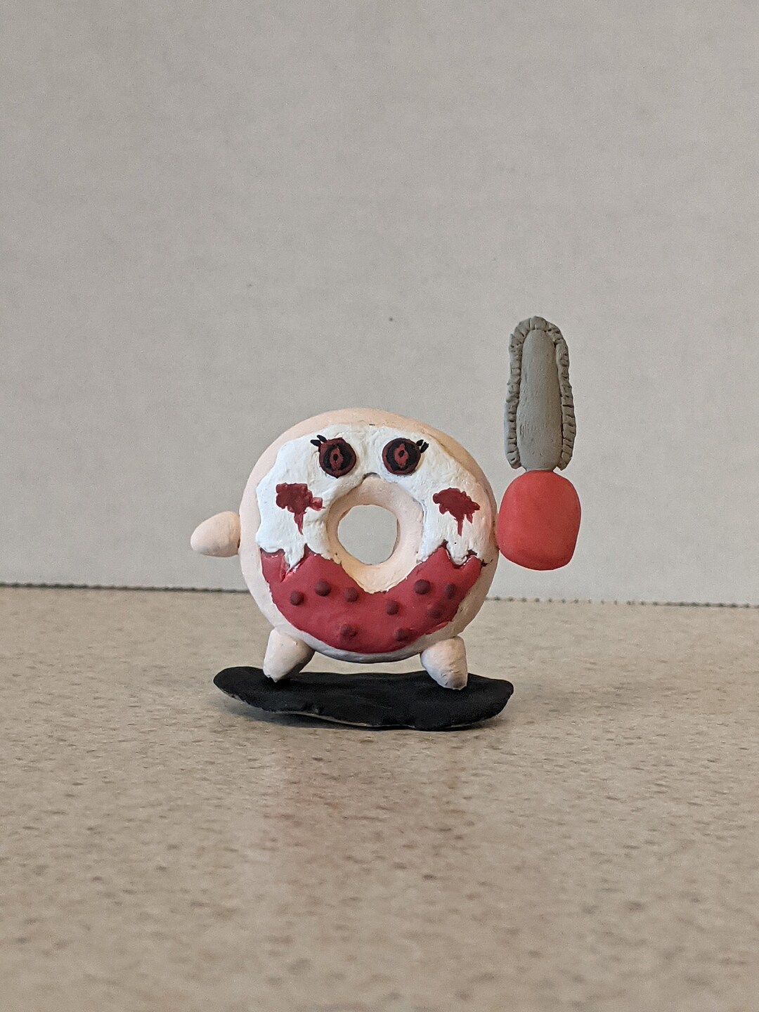 Scary Donut Clay Donut Halloween Decor Halloween - Etsy